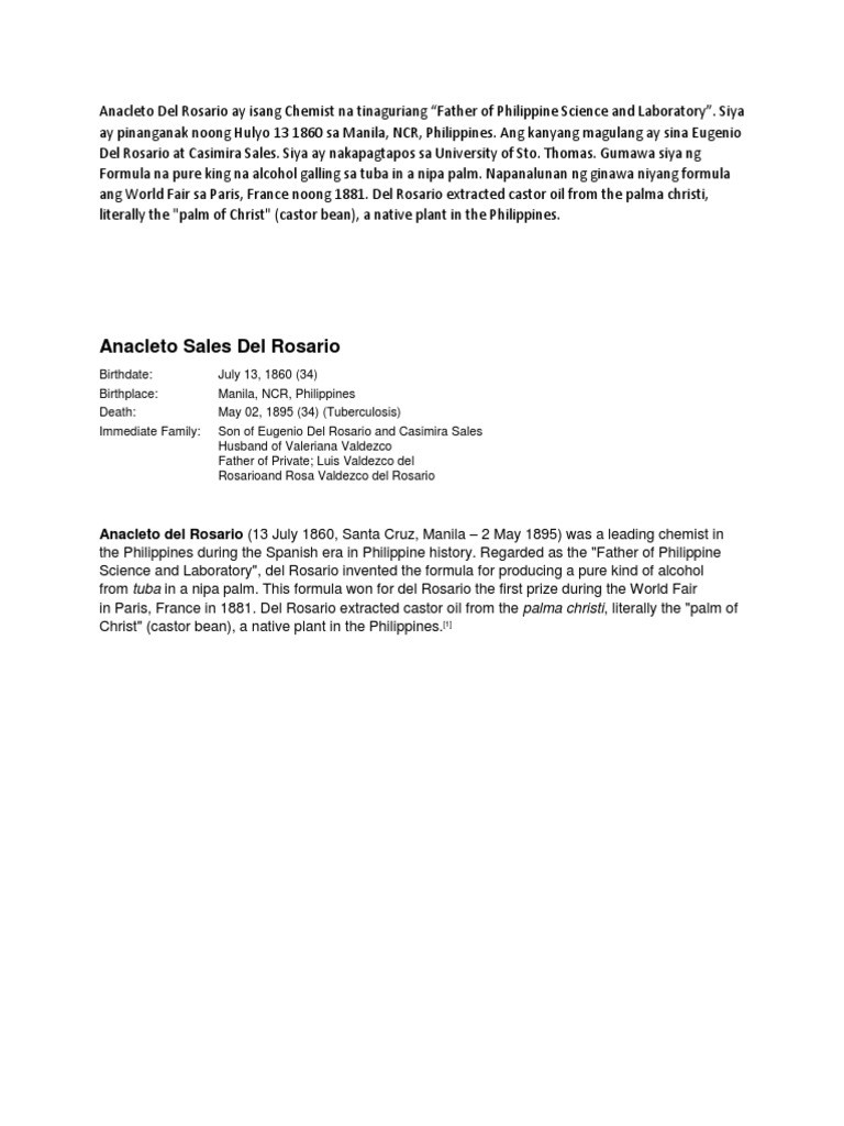 Anacleto Del Rosario | PDF