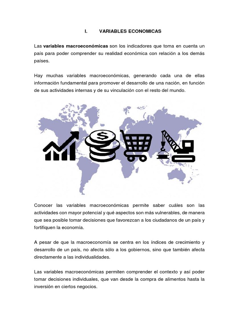 Variables Economicas | PDF | Inflación | Producto Interno Bruto