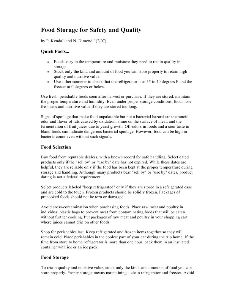 Food Safety Storage Guidelines | PDF | Beef | Refrigerator