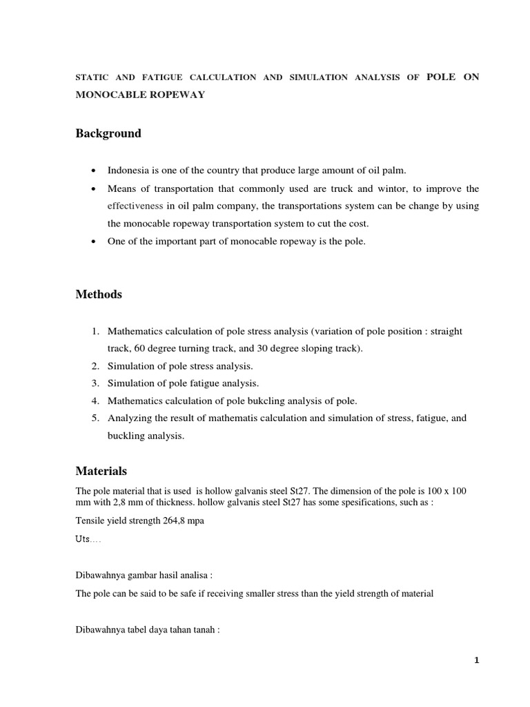 Background: Pole On Monocable Ropeway | PDF | Strength Of Materials ...