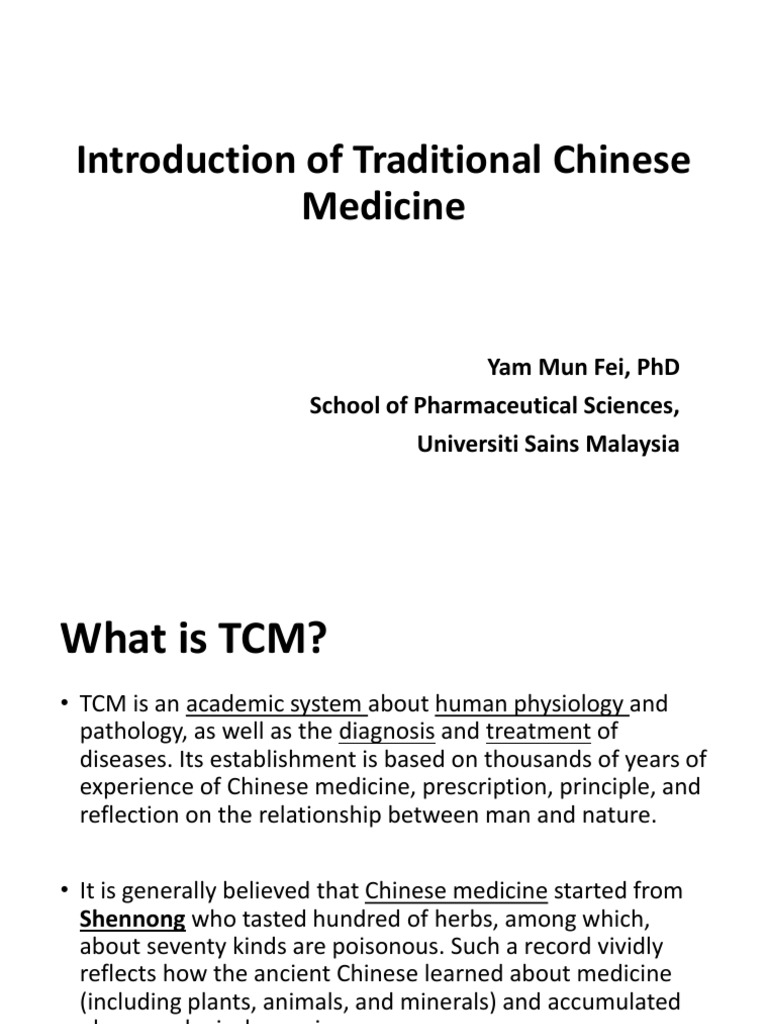 Introduction of TCM | PDF | Traditional Chinese Medicine | Yin And Yang