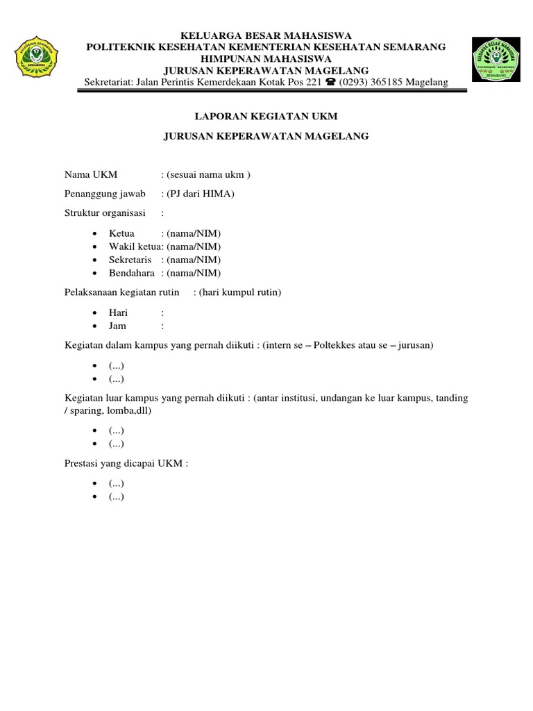 Laporan Kegiatan Ukm | PDF