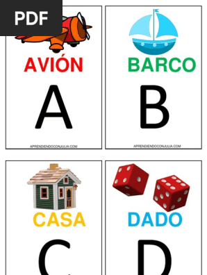 Abecedario Imprimible Fichas Letras Aprender