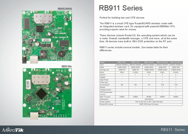 RB911 Mikrotik | PDF | Flash Memory | Computing