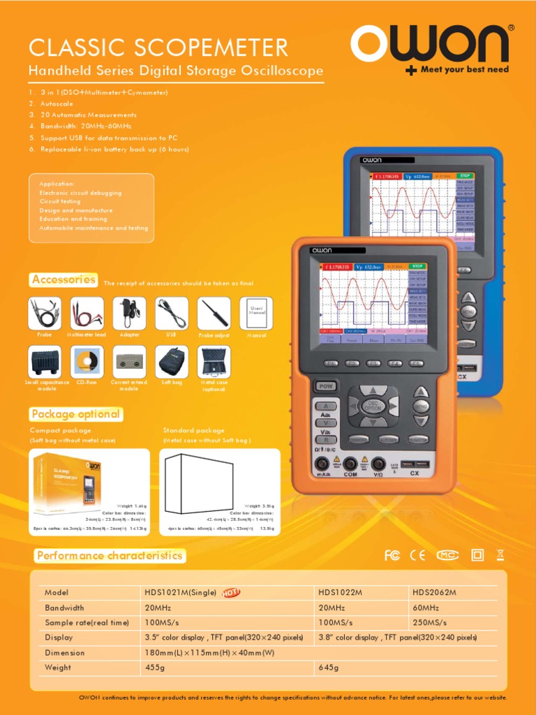 Classic Scopemeter: Handheld Series Digital Storage Oscilloscope | PDF ...