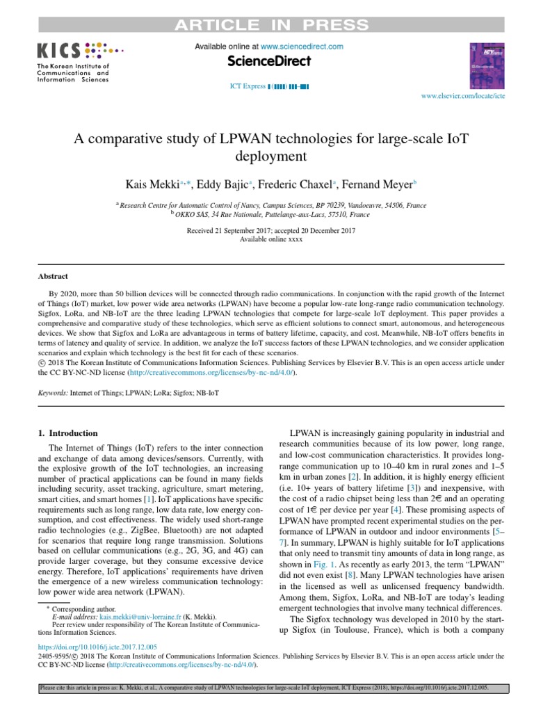 A Comparative Study of LPWAN Technologies For Large-Scale IoT ...