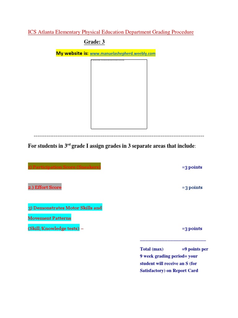 Grading 3-Me | PDF | Physical Education | Rubric (Academic)
