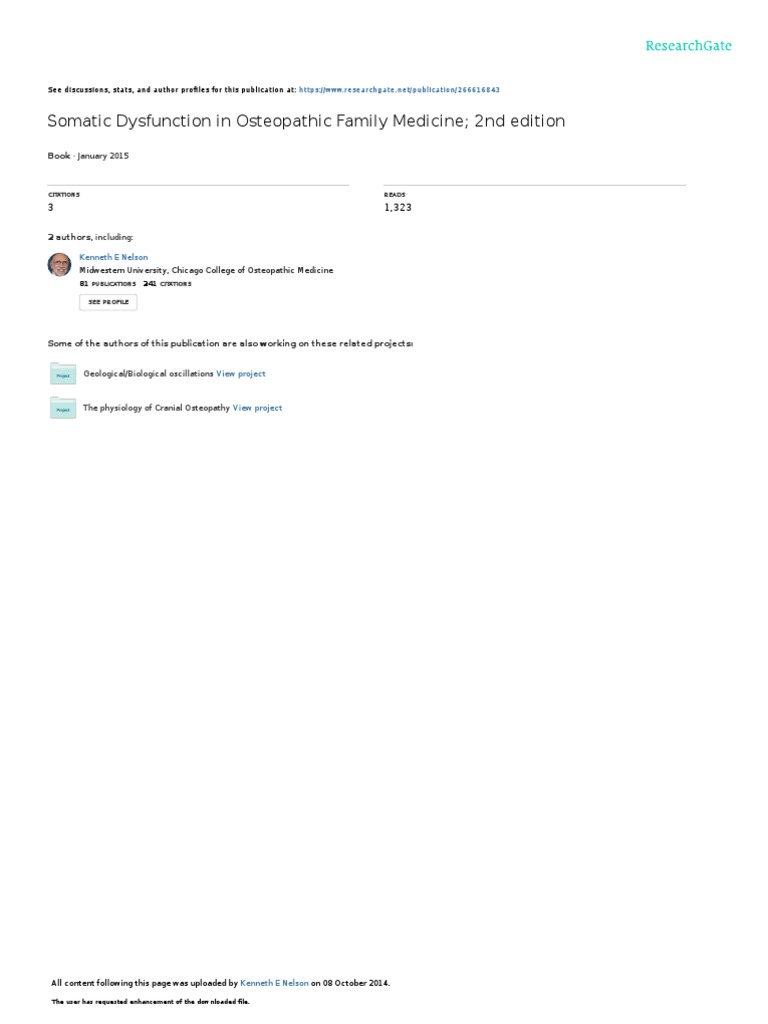 Somatic Dysfunction in FM PDF | PDF | Medical Diagnosis | Medicine