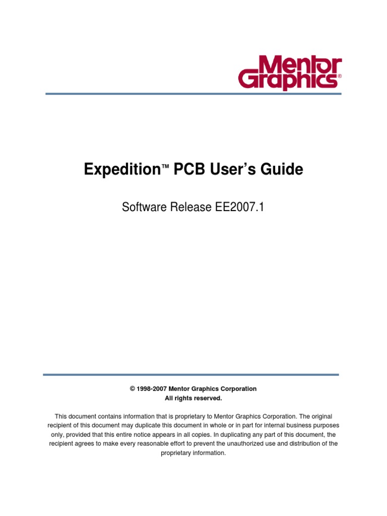 Expedition PCB User's Guide PDF | PDF | Proprietary Software | Trademark