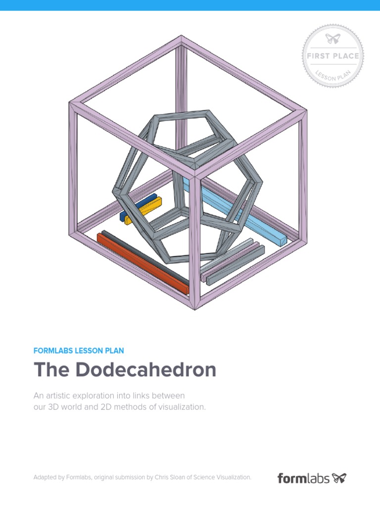 Dodecahedron Drawing Lesson Plan | PDF | 3 D Printing | Perspective ...
