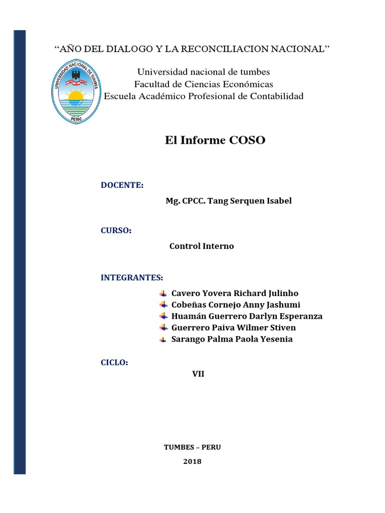 Informe COSO | PDF | Auditoría | Comportamiento