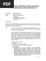 Contoh Notulen Rapat Umum Pemegang Saham (Rups) | PDF