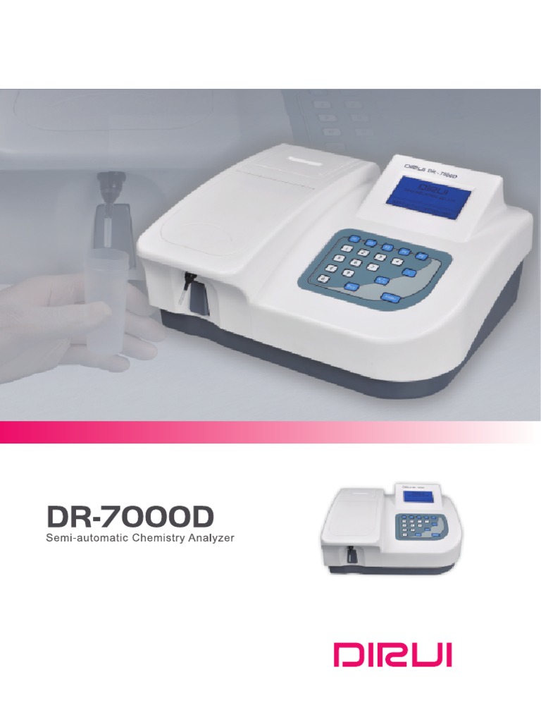 Dirui DR-7000D - Semi Auto Chemistry Analyzer Brochure | PDF