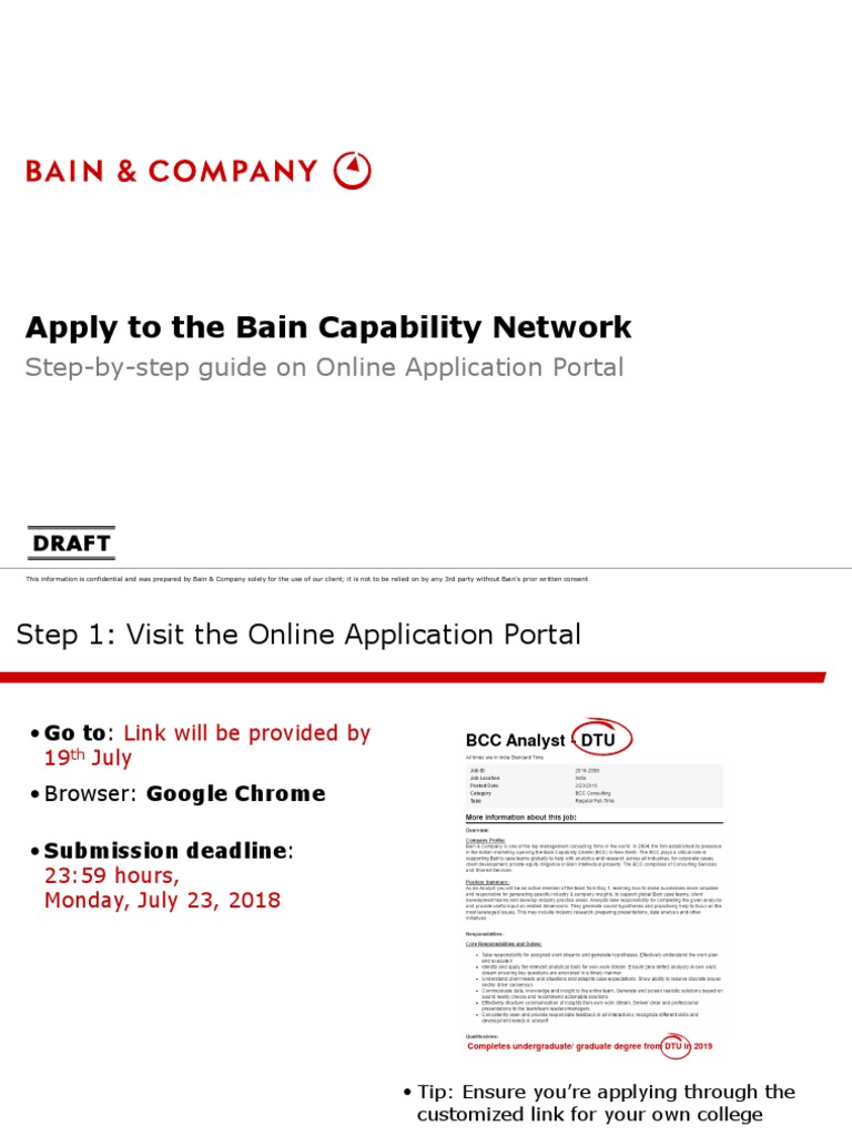 Apply To The Bain Capability Network: Step-By-Step Guide On Online ...