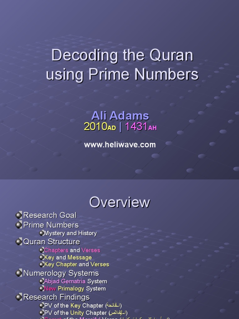 Decoding The Quran Using Prime Numbers | PDF | Surah | Quran