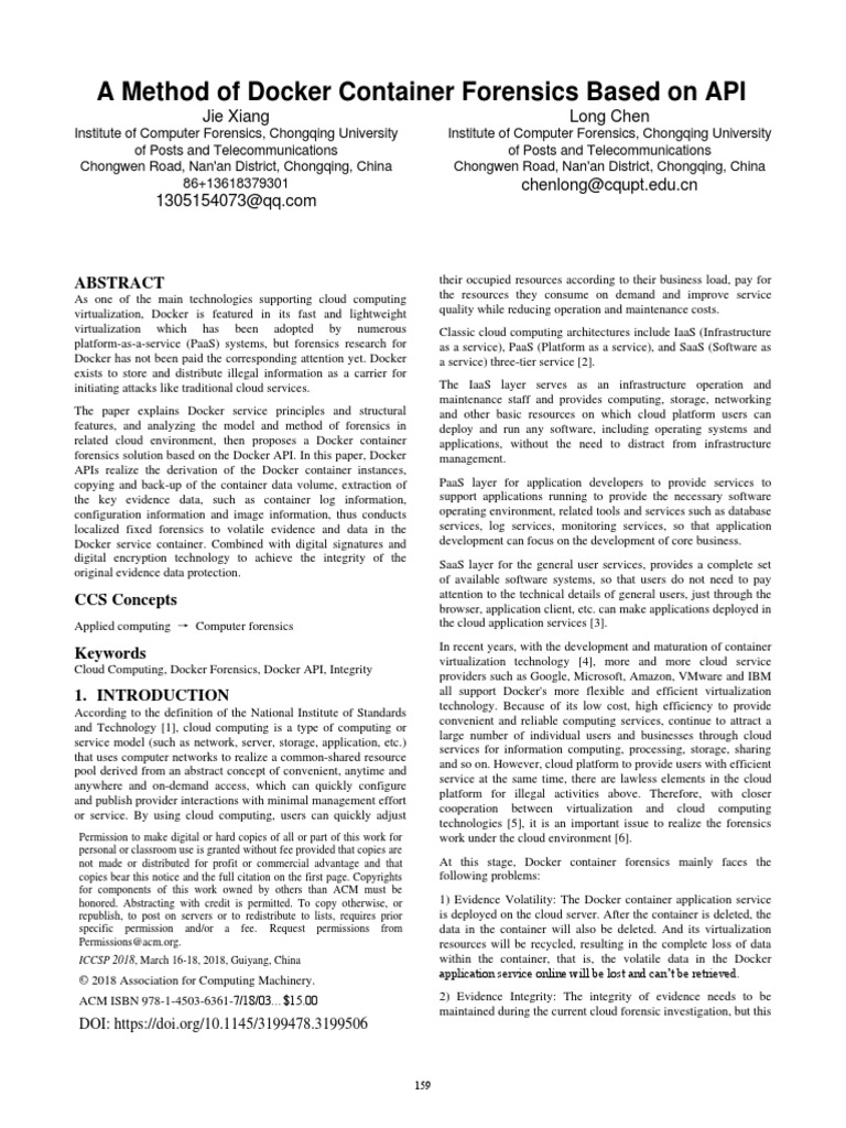 Docker Forensics | PDF | Cloud Computing | Software As A Service