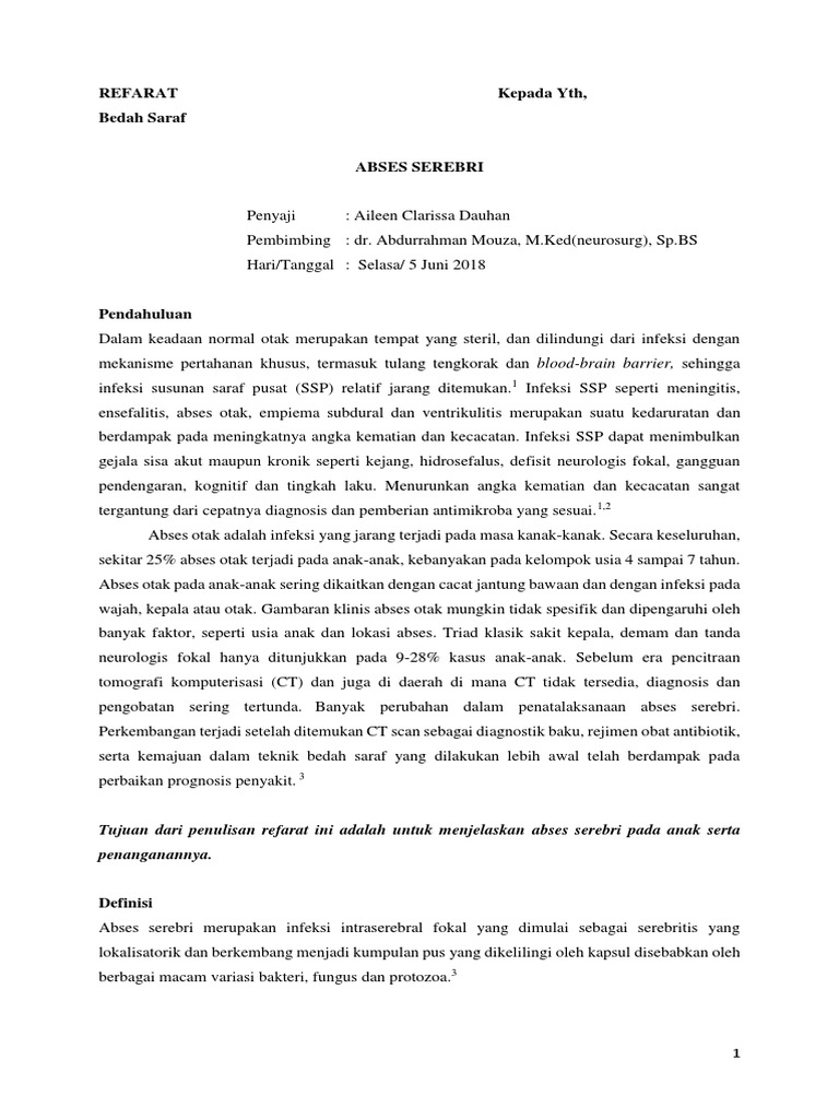 Abses Serebri Pada Anak | PDF