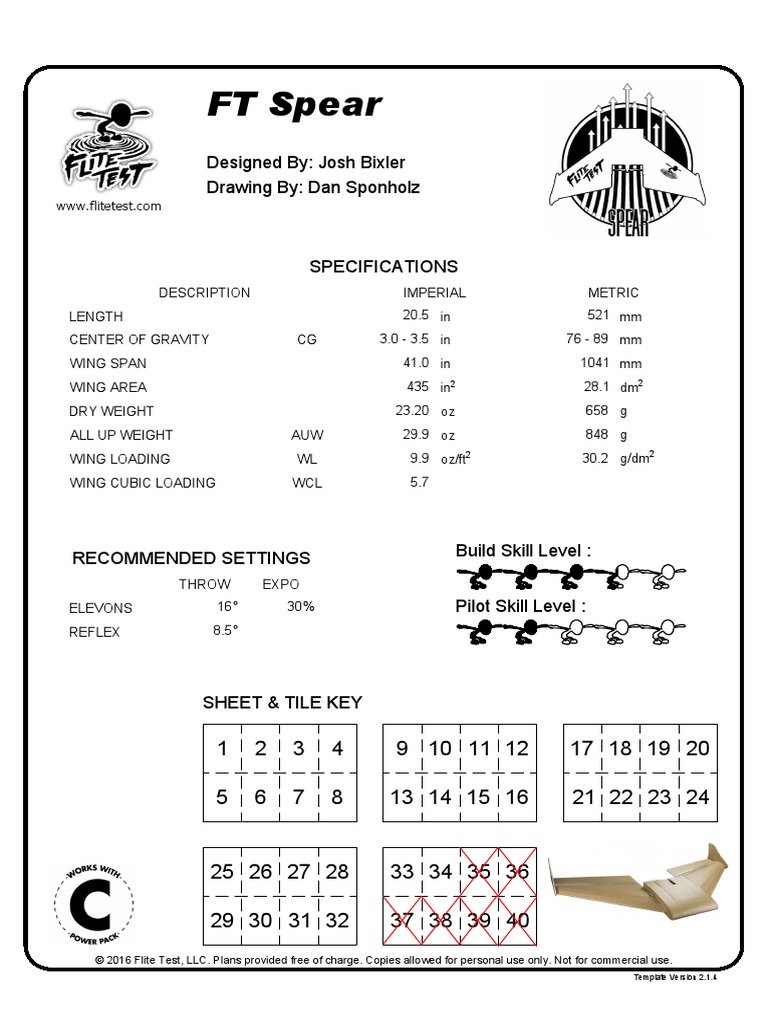 FT Spear: Designed By: Josh Bixler Drawing By: Dan Sponholz | PDF ...