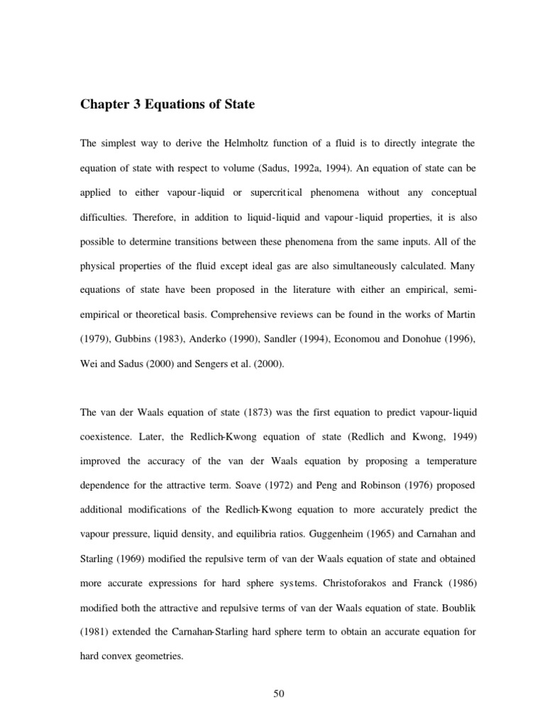 Chapter 3 Equations of State | PDF | Continuum Mechanics | Physics