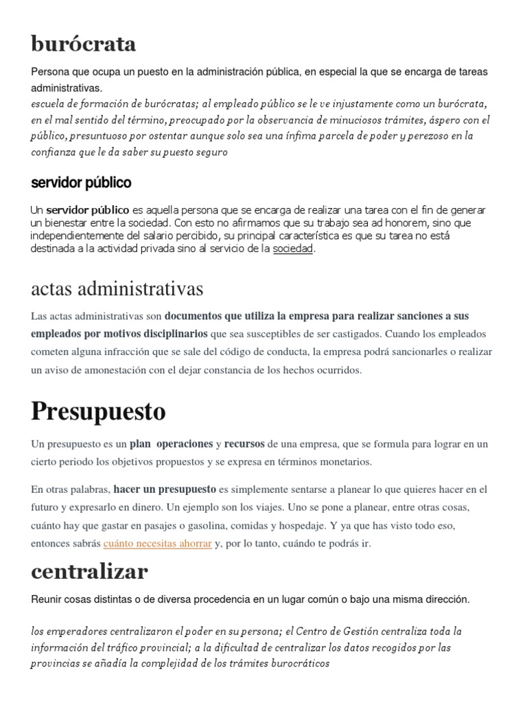 Burócrata | PDF | Institución | Administración Pública
