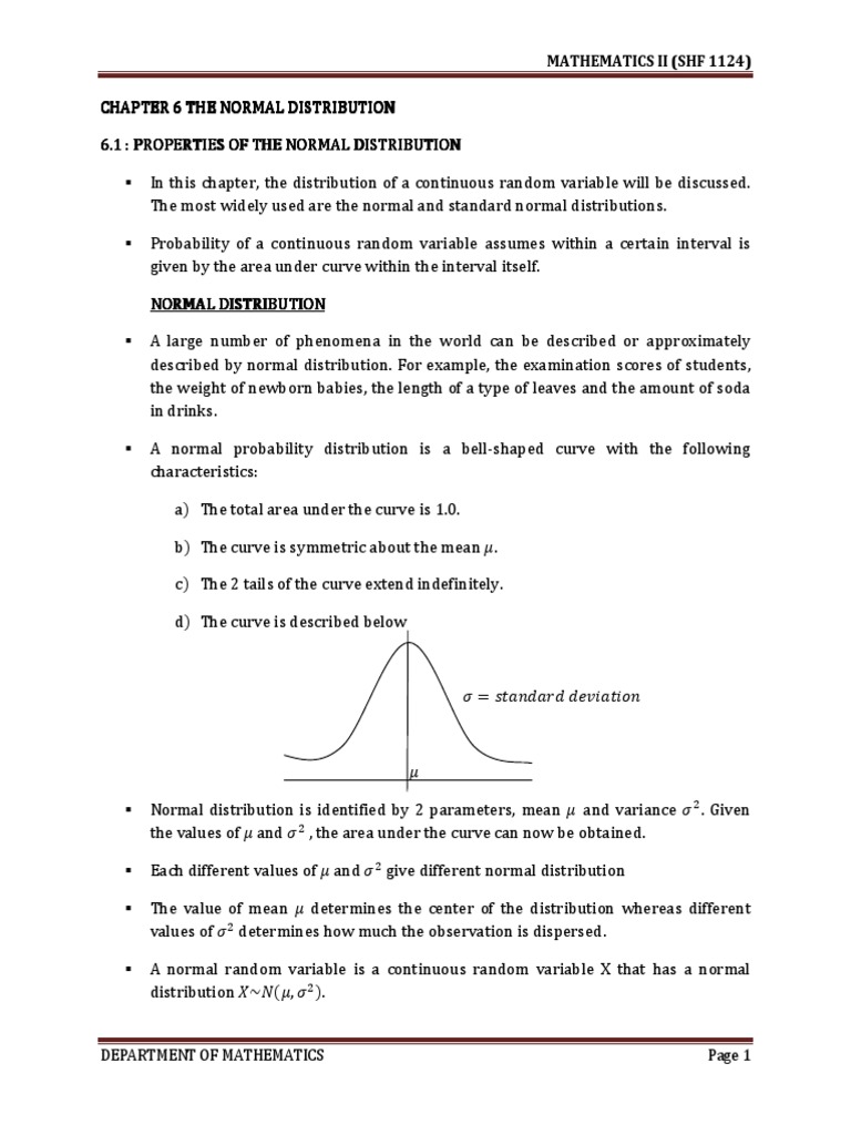 Chapter 6 The Normal Distribution-1 - Edited | PDF | Normal ...