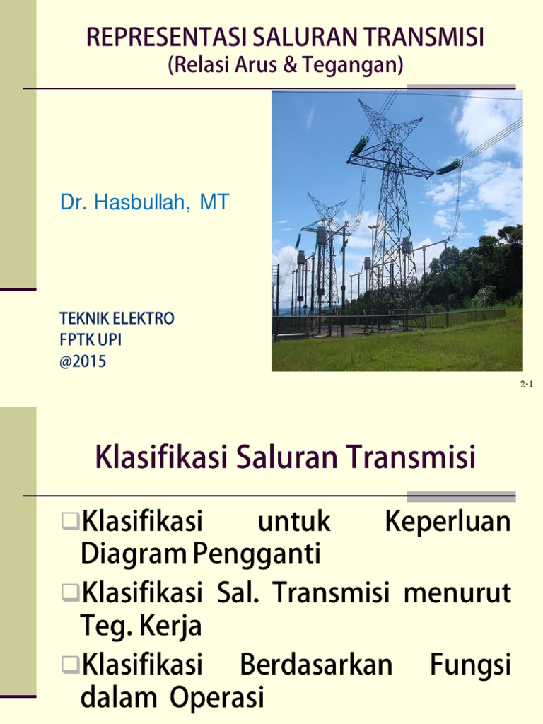Klasifikasi dan Fungsi Saluran Transmisi | PDF