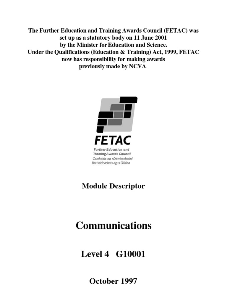 Level 4 Communications Module Overview | PDF | Nonverbal Communication ...
