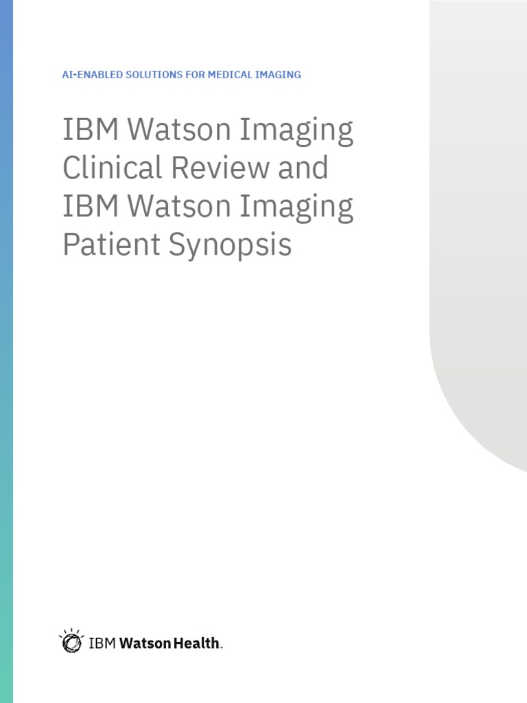 Watson Imaging Clinical Review and Patient Synopsis Brochure | PDF ...