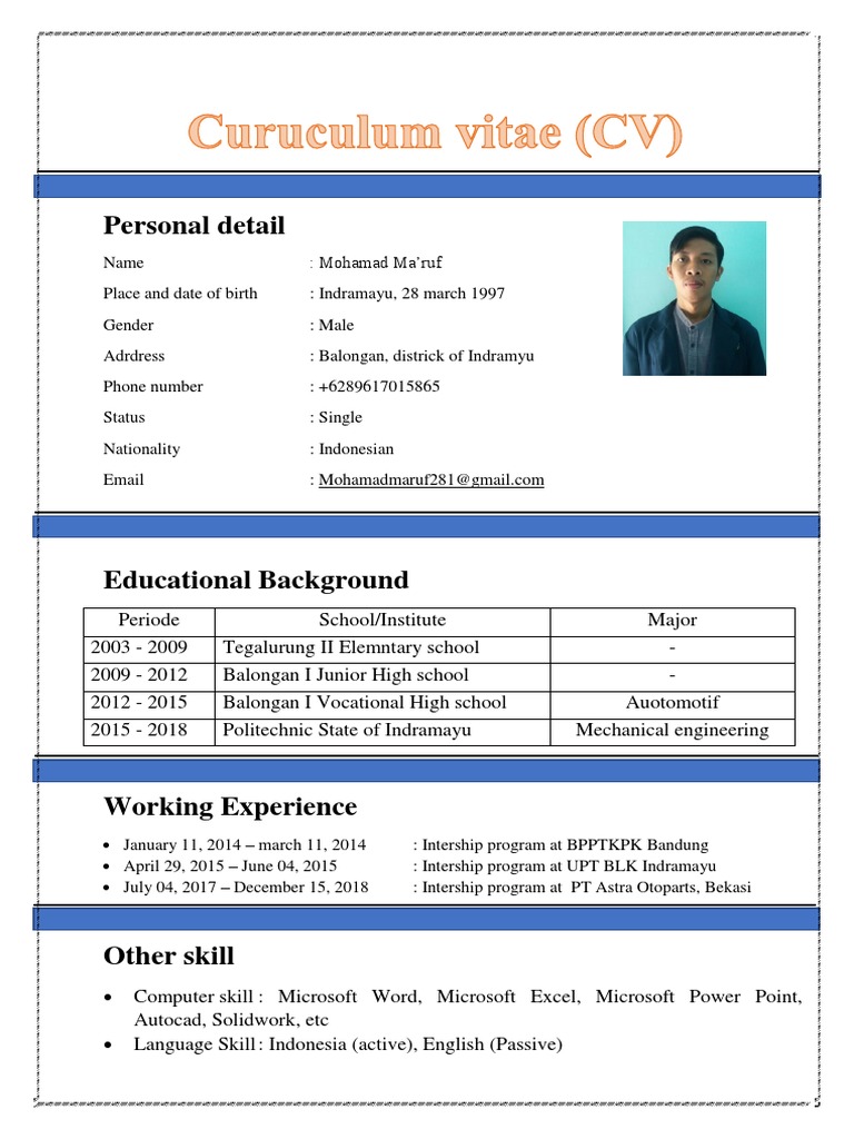 CV Ma'ruf | PDF