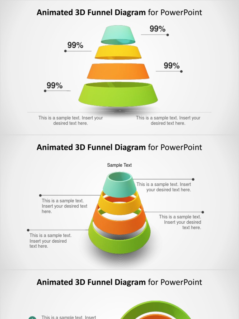 3D0017 Animated 3d Funnel Diagram For Powerpoint 16x9 | PDF | Office ...