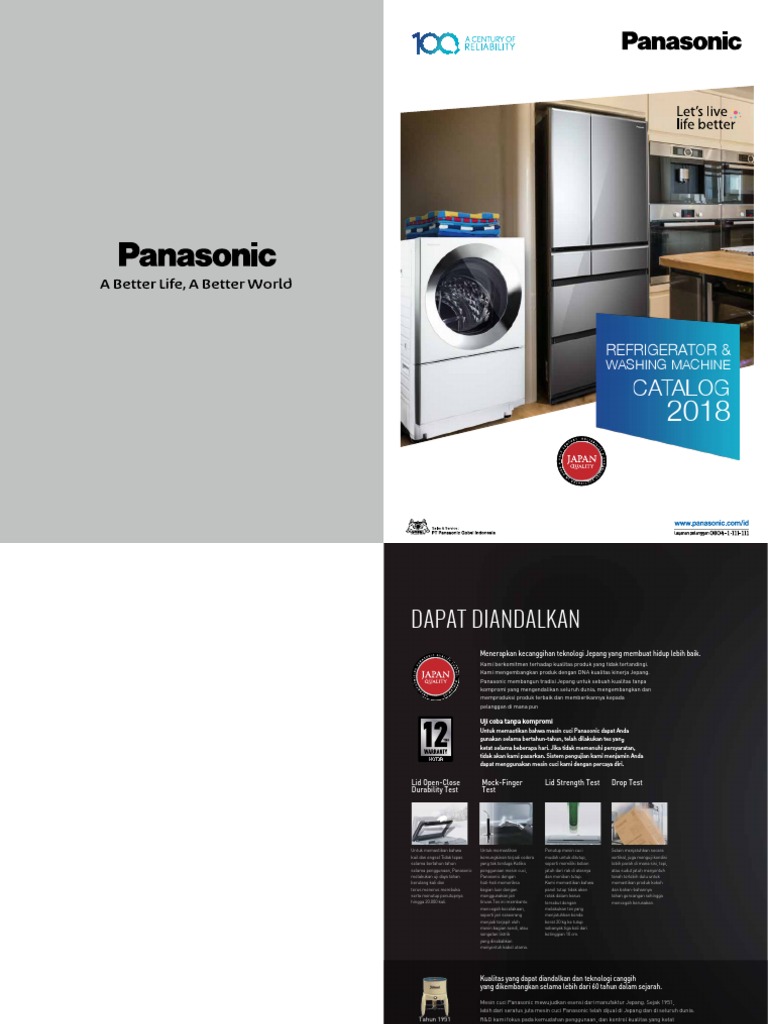 Katalog Mesin Cuci Panasonic 2018 | PDF