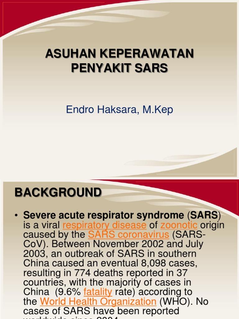 Asuhan Keperawatan Penyakit Sars | PDF