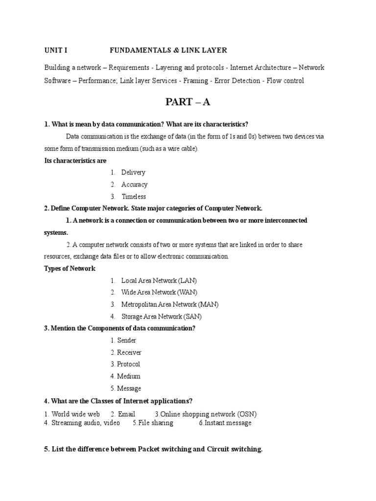 Control System 2MARKS | PDF | Osi Model | Computer Network