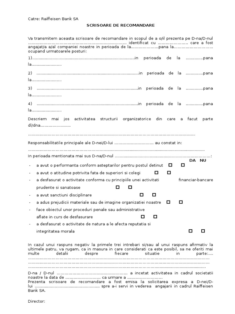 Scrisoare Recomandare | PDF