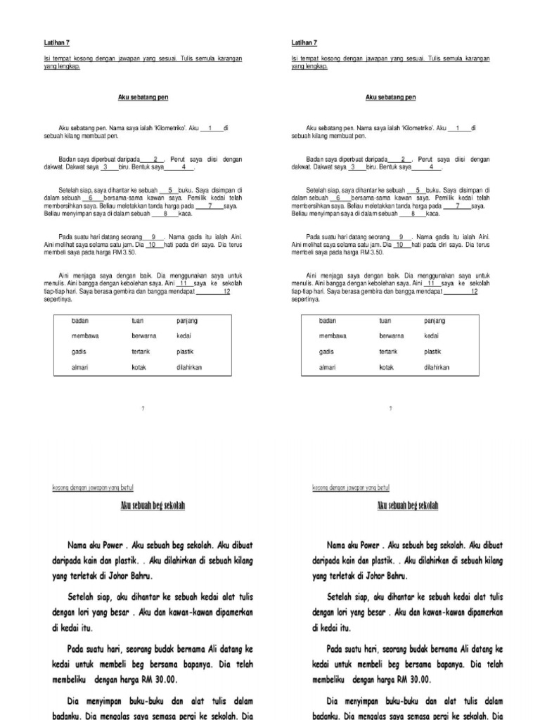 Latihan Karangan Autobiografi Pdf