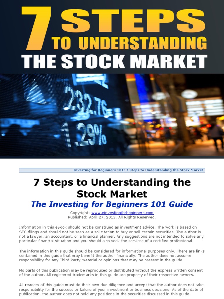7 Steps To Understanding The Stock Market Ebook v3 PDF | PDF | Price ...