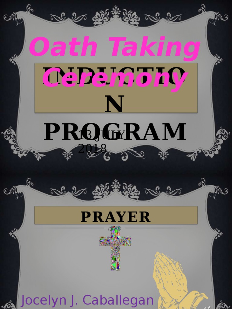 Oath Taking Ceremony: Inductio N Program | PDF