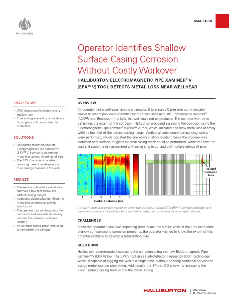 Casing Inspection Logs | PDF | Casing (Borehole) | Leak