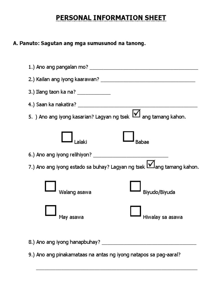 Als Personal Sheet | PDF