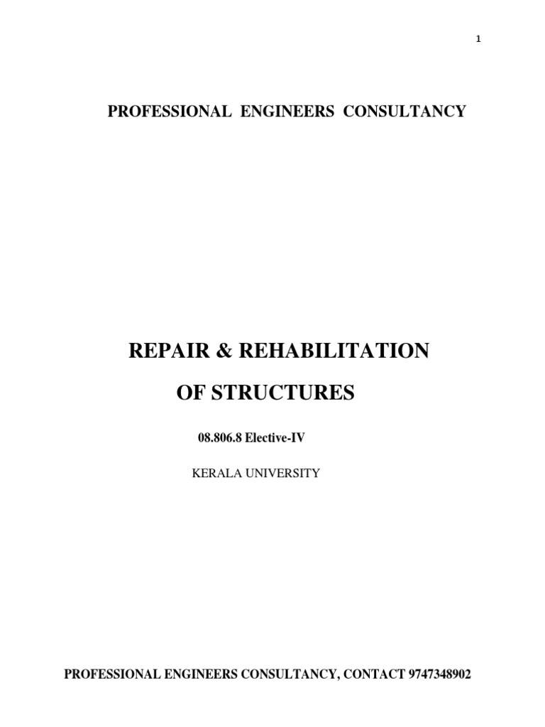 Repair and Rehabilitation of Structures | PDF | Corrosion | Rust