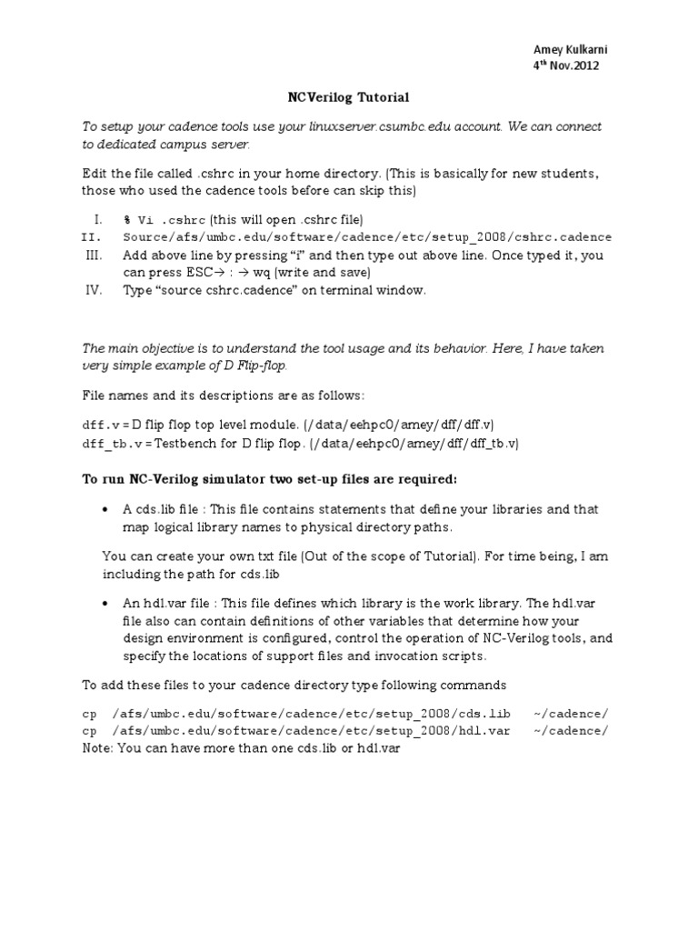 NCVerilog Tutorial2 | PDF | Hardware Description Language | Digital ...