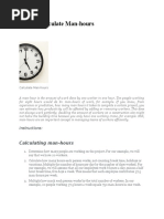 How To Calculate Man Hours | PDF | Man Hour | Workforce
