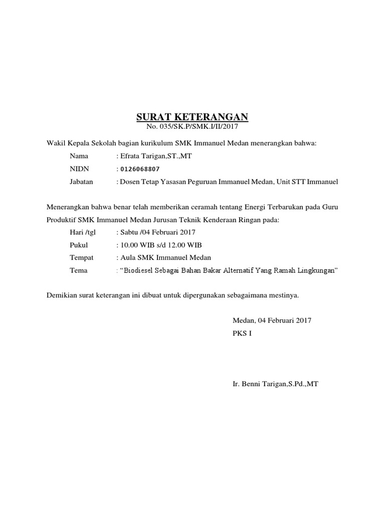 SURAT KETERANGAN Pengabdian | PDF