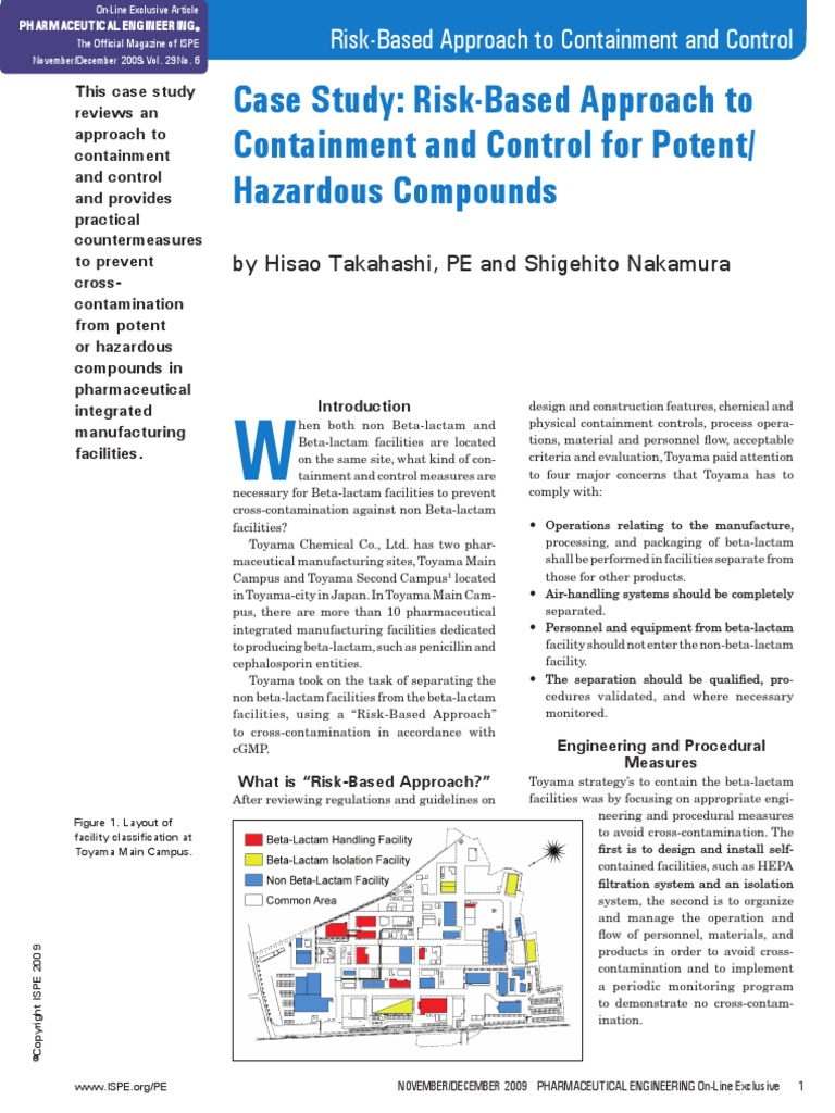 Case Study: Risk-Based Approach To Containment and Control For Potent ...