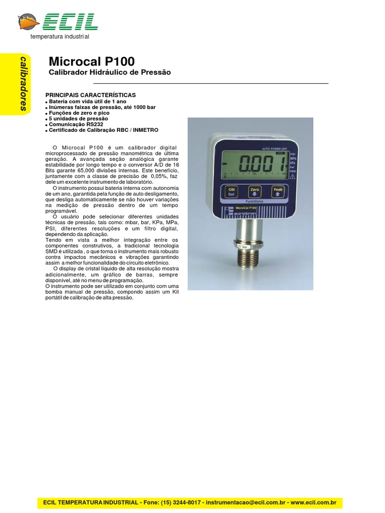 Microcal P100 | PDF | Conversor de analógico para digital | Computação ...