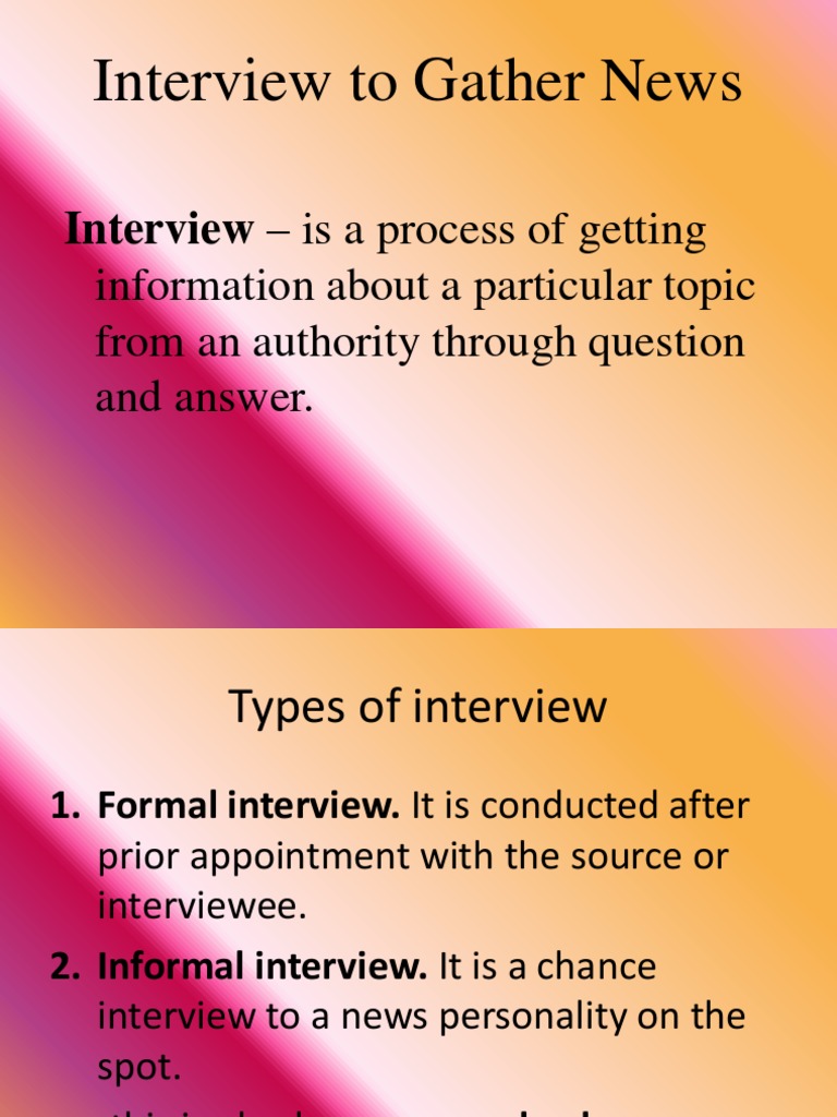 English119 (Campus Journalism) | PDF | Interview | News