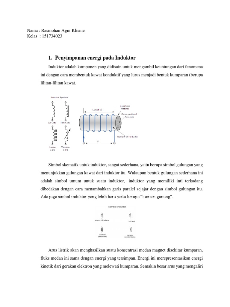 Energi Induktor dan Kapasitor | PDF | Metode & Bahan Ajar | Teknologi & Rekayasa