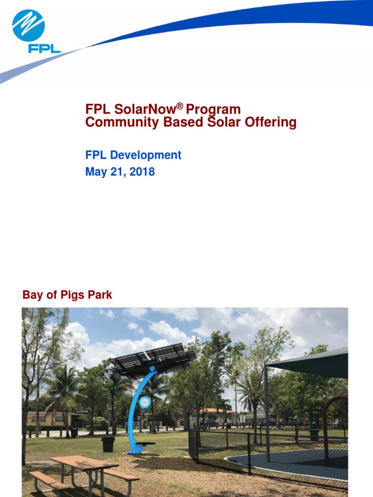 FPL Solarnow Program Community Based Solar Offering | PDF