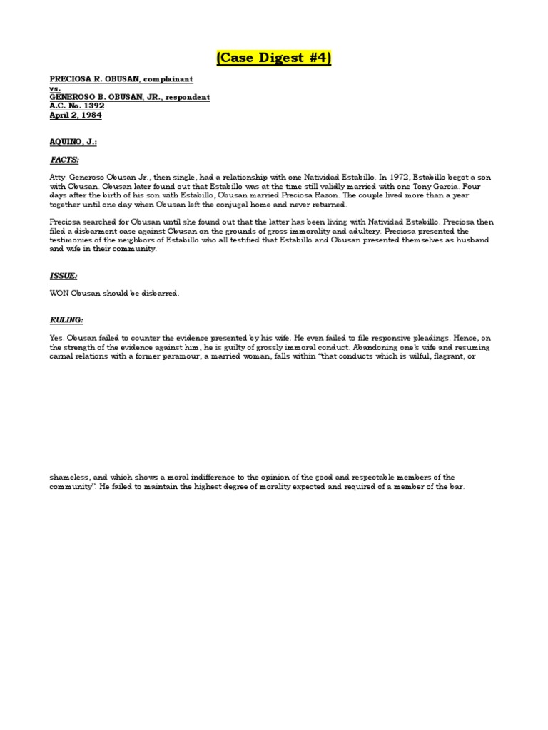 Case Digest #4 | PDF | Social Science