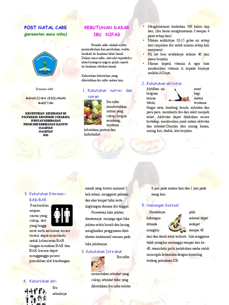 Leaflet Kebutuhan Dasar Bufas 2018 | PDF